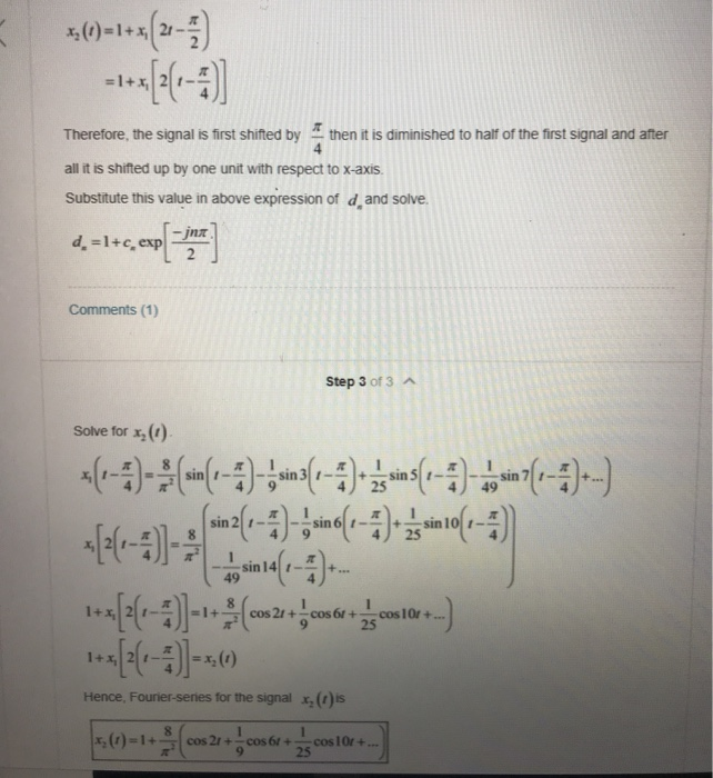 Solved Question already answered signals and systems please | Chegg.com Solved Question already answered signals and systems please | Chegg.com