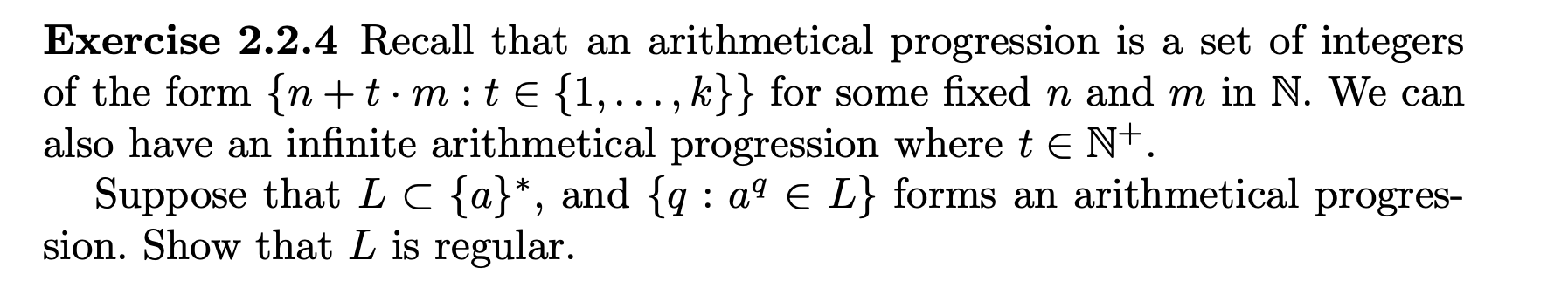 Solved Exercise 2.2.4 ﻿Recall that an arithmetical | Chegg.com