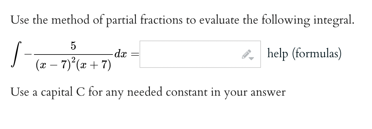 Solved Use the method of partial fractions to evaluate the | Chegg.com