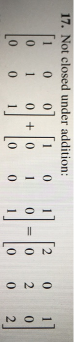 Solved Subsets That Are Not Subspaces In Exercises 7–20, W | Chegg.com