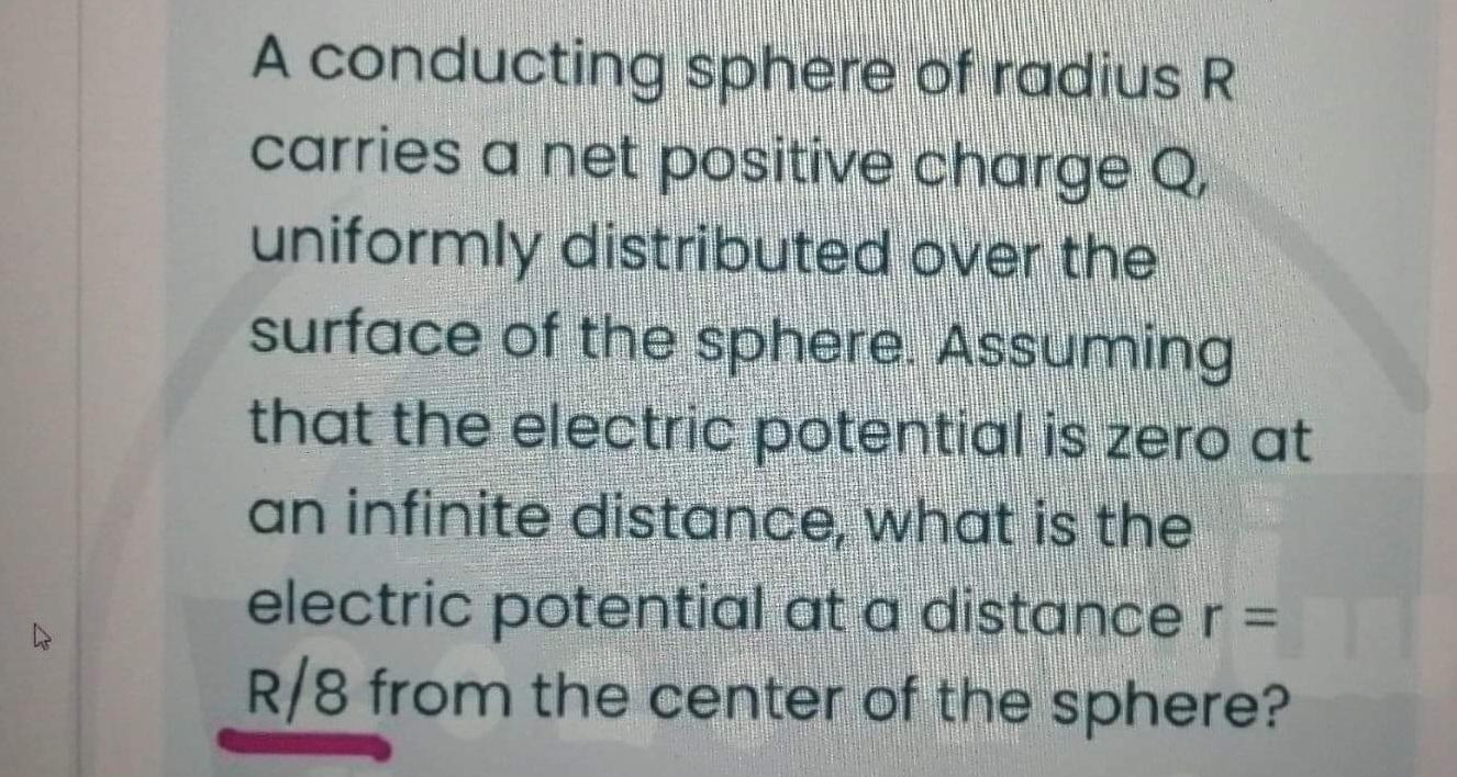 Solved A conducting sphere of radius R carries a net | Chegg.com