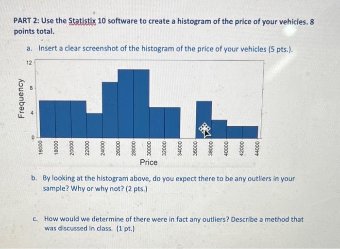 Solved PART 2: Use the Statistix 10 software to create a | Chegg.com