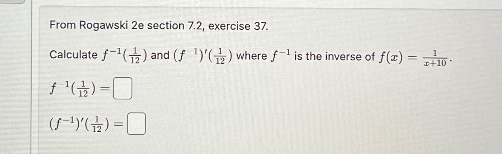Solved From Rogawski 2e section 7.2, ﻿exercise 37.Calculate | Chegg.com