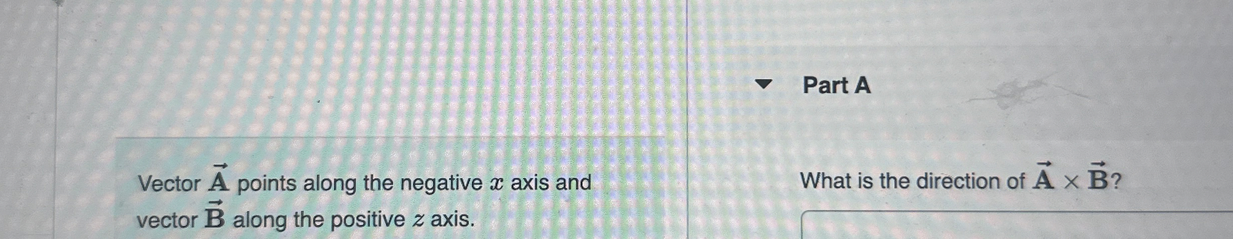 Solved Vector vec(A) ﻿points along the negative x ﻿axis | Chegg.com