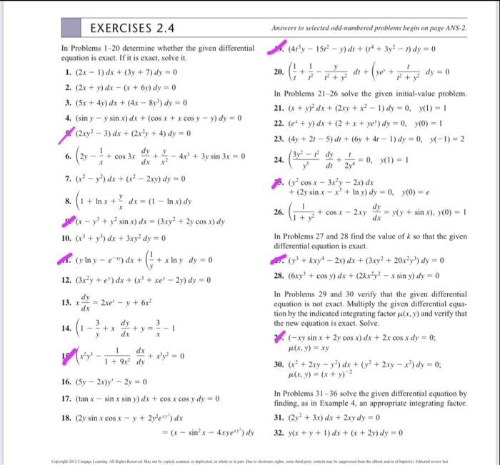 Solved Each DE in Problems 1−14 is homogeneous. In Problems | Chegg.com