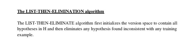 Solved The List Then Elimination Algorithm The