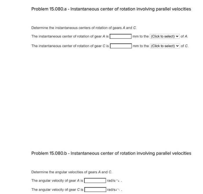Solved Problem 15.080 - Instantaneous center of rotation | Chegg.com