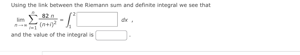 Solved Using the link between the Riemann sum and definite | Chegg.com