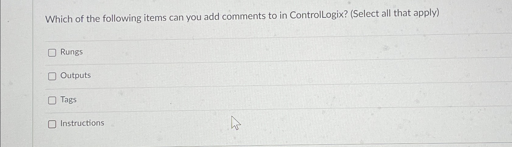 Solved Which of the following items can you add comments to | Chegg.com