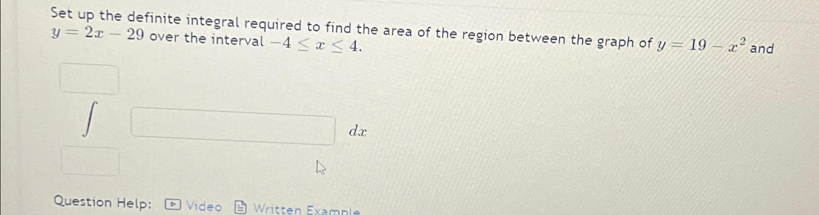 Solved Set up the definite integral required to find the | Chegg.com