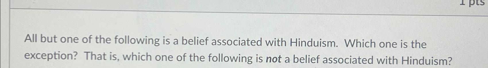 Solved All but one of the following is a belief associated | Chegg.com