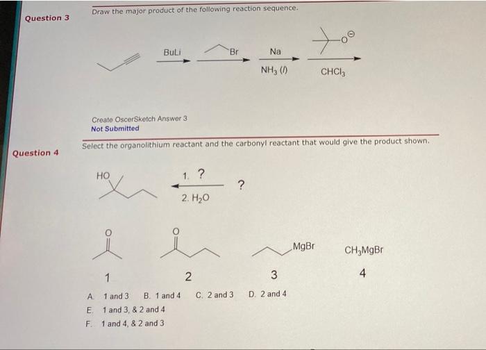 Solved Draw the major product of the following reaction | Chegg.com