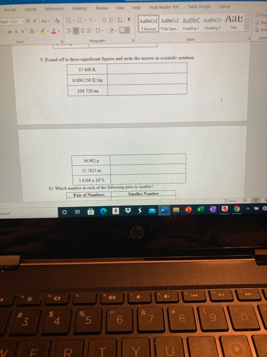 Solved Layout References Mailings Review View Help Design | Chegg.com
