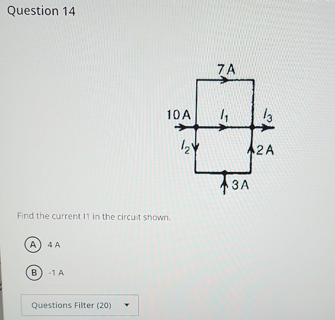 Solved Question 14 Find the current 11 in the circuit shown. | Chegg.com