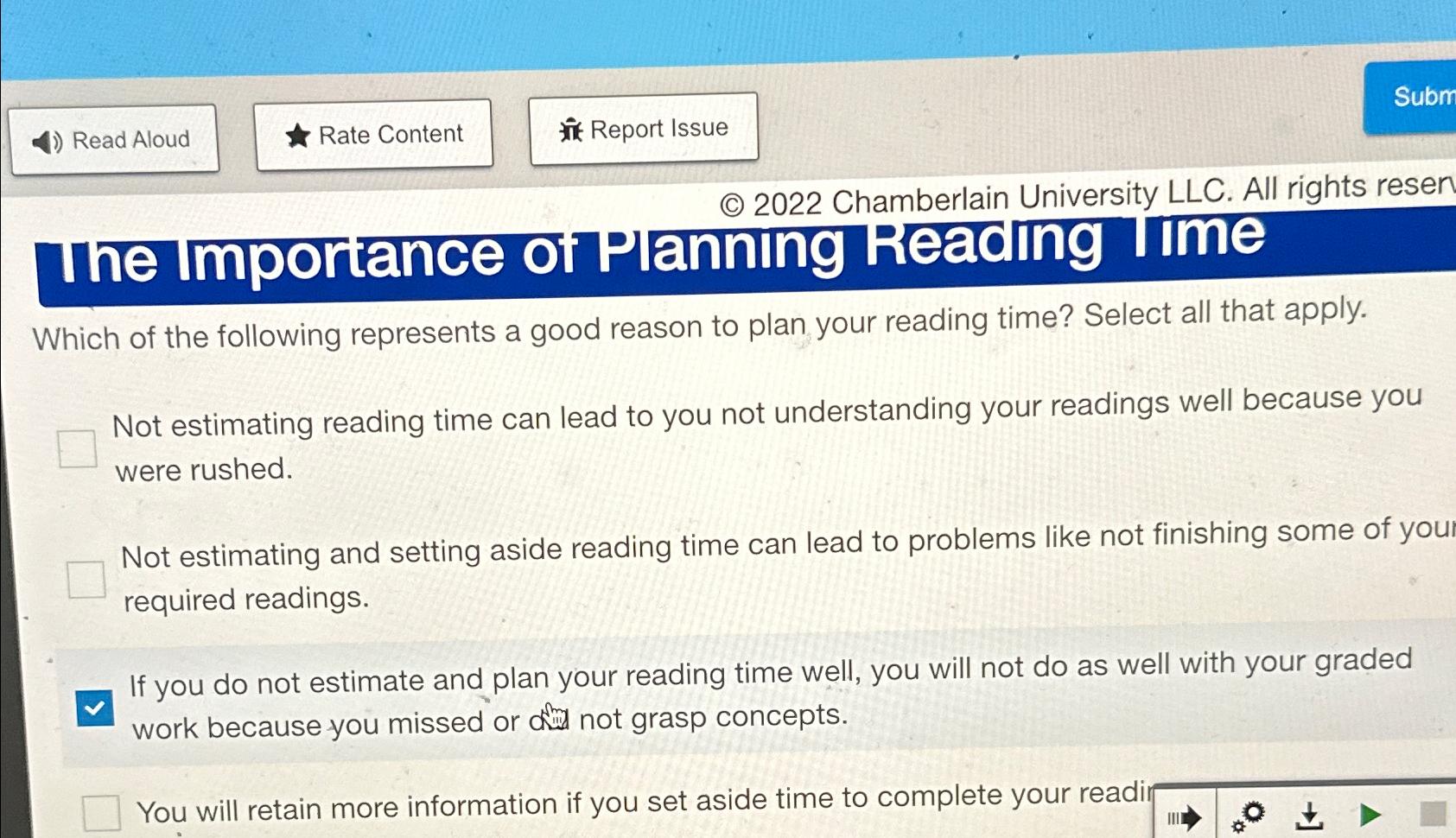 Solved (C) 2022 ﻿Chamberlain University LLC. ﻿All rights | Chegg.com