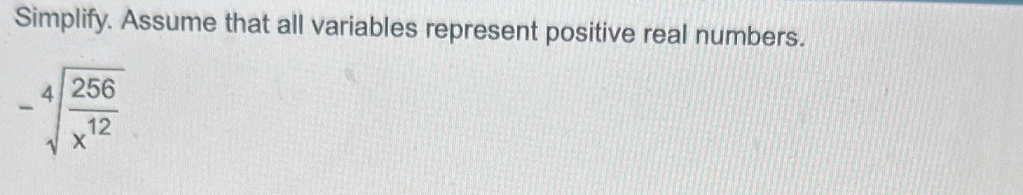 Solved Simplify. Assume that all variables represent | Chegg.com