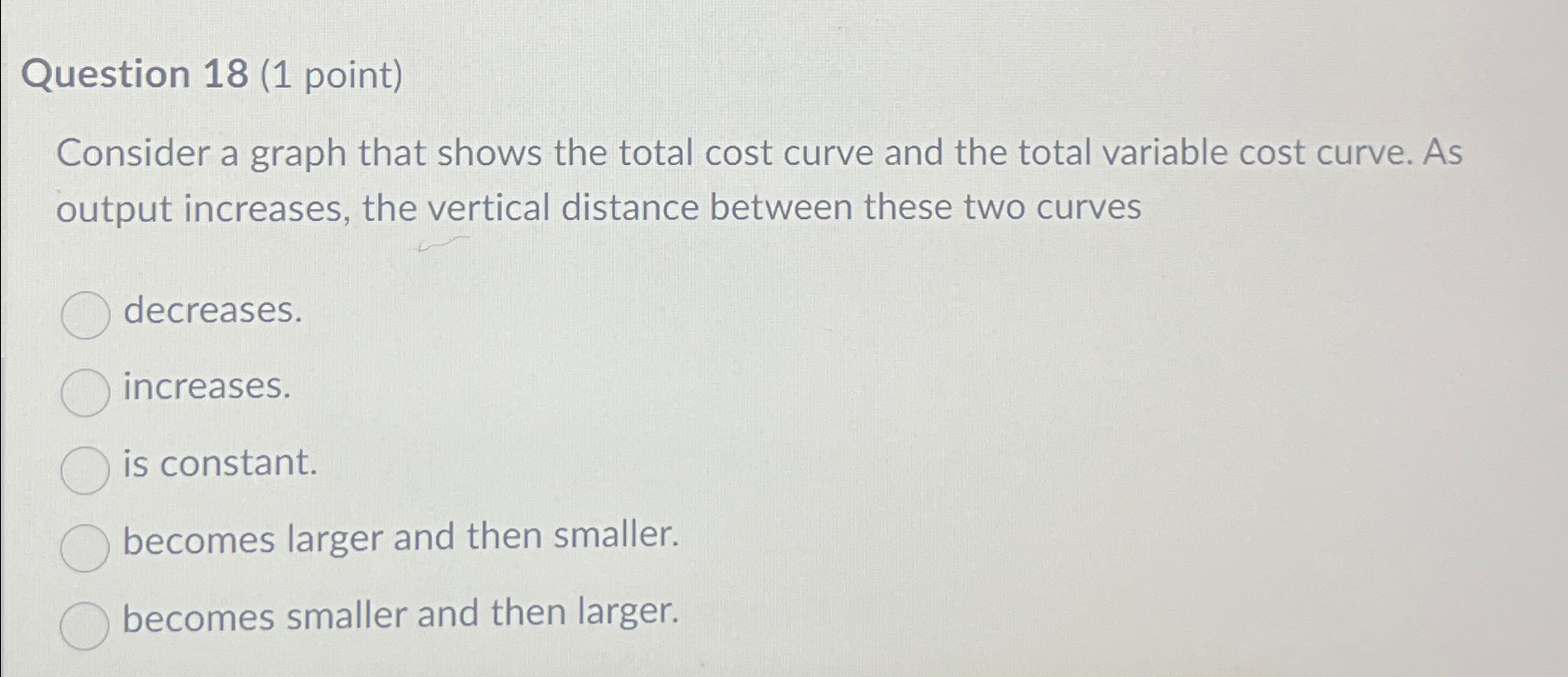 Solved Question 18 (1 ﻿point)Consider a graph that shows the | Chegg.com