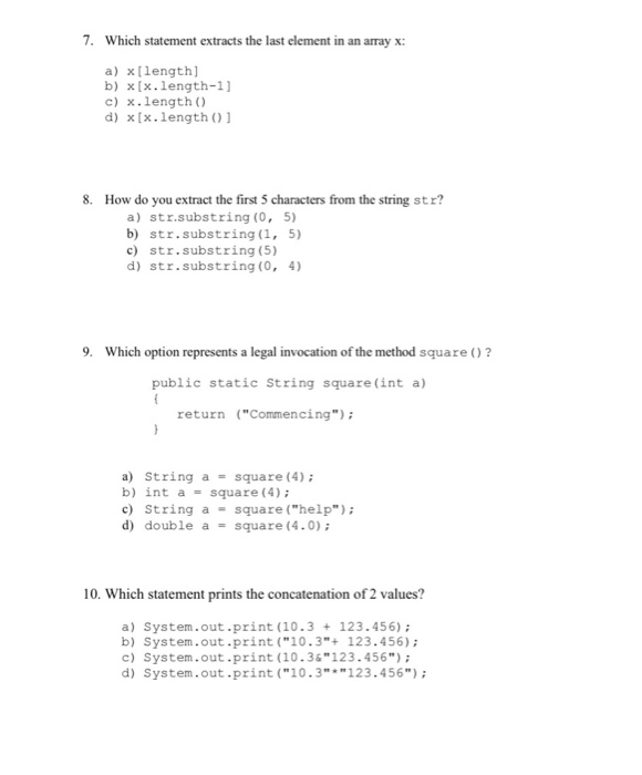 Solved 1. After executing the code below, what is printed? | Chegg.com