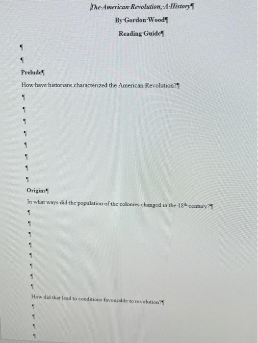 Solved The American Revolution, A History By Gordon-Wood | Chegg.com