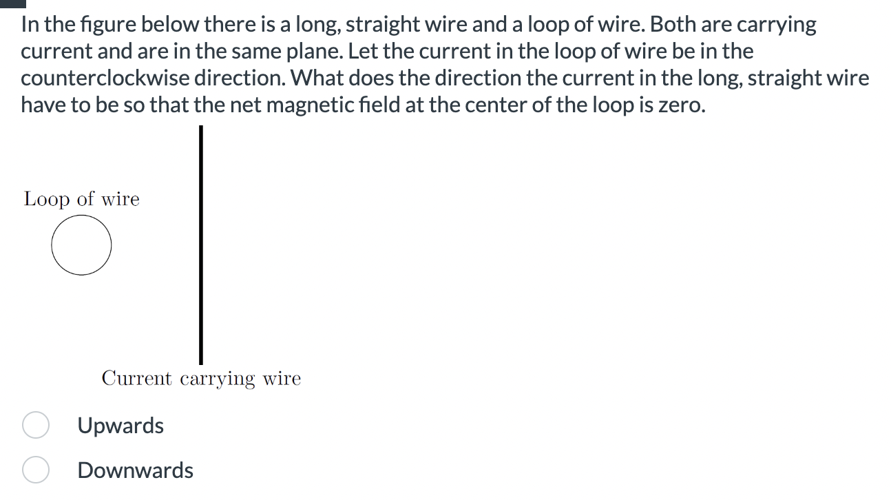 Solved In the figure below there is a long, straight wire | Chegg.com