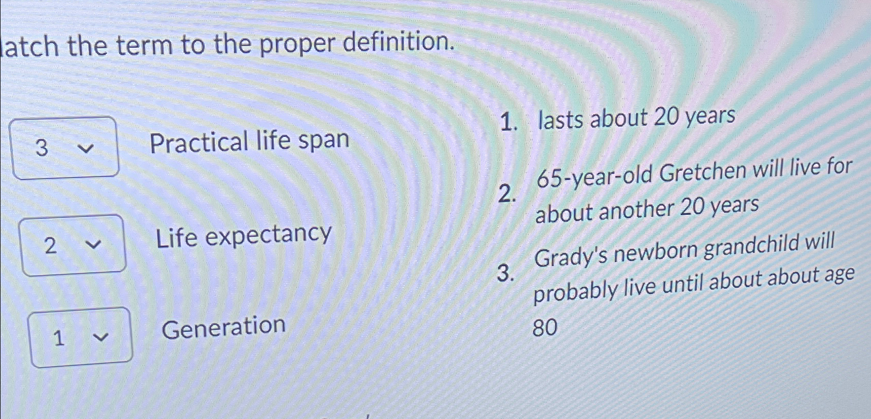 Solved Match the term to the proper definition.Practical | Chegg.com