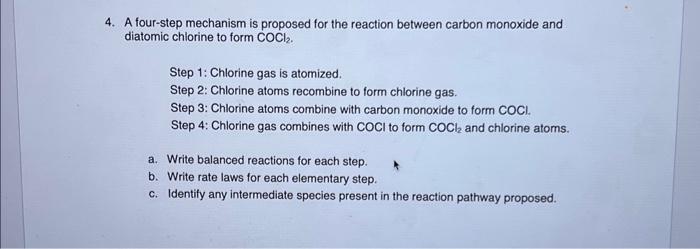 1. At 25∘C in CCl4 solvent, the reaction of two | Chegg.com