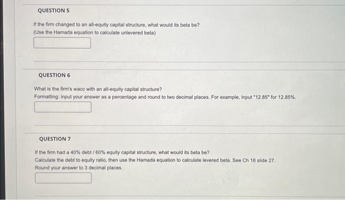 Solved If the firm changed to an all-equity capital | Chegg.com