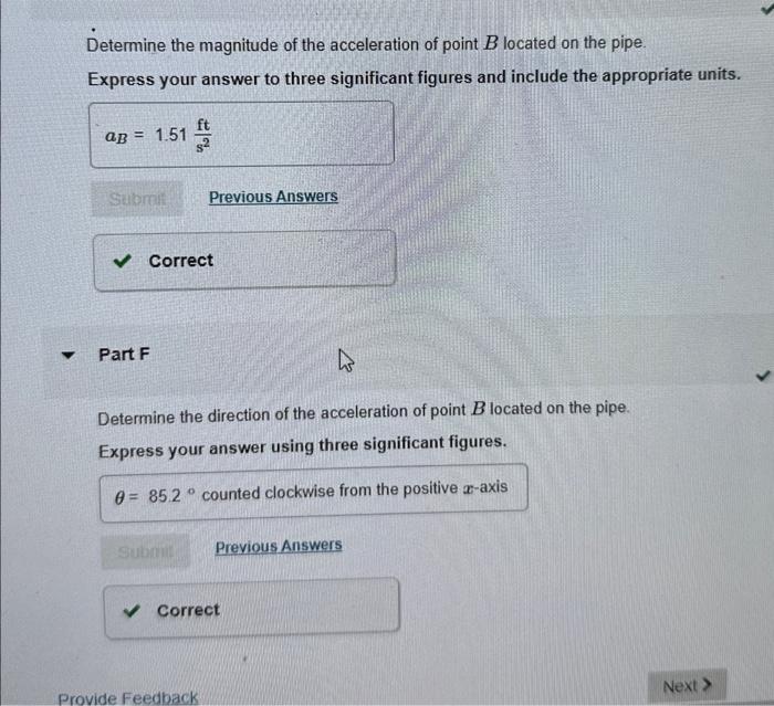 Solved At a given instant, the cables supporting the pipe | Chegg.com