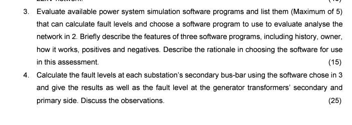 Solved 3. Evaluate available power system simulation | Chegg.com