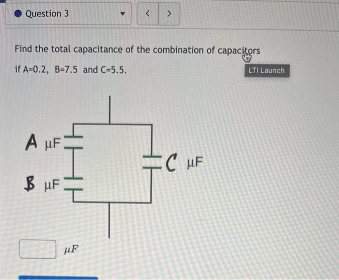 Solved Find the total capacitance of the combination of | Chegg.com