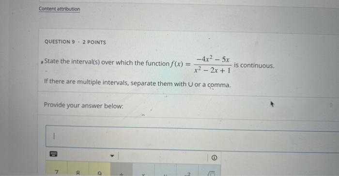 Solved Content attribution QUESTION 9 2 POINTS -4x² - 5x x² | Chegg.com Solved Content attribution QUESTION 9 2 POINTS -4x² - 5x x² | Chegg.com