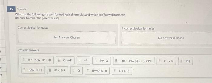 3 points Which of the following are well formed | Chegg.com