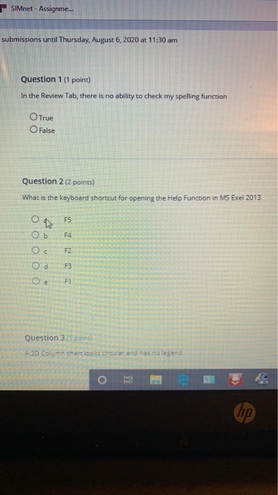Solved SIMnet - Assignme... submissions until Thursday, | Chegg.com