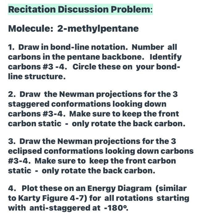 Solved Recitation Discussion Problem: Molecule: | Chegg.com