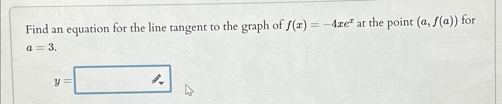 Solved Find an equation for the line tangent to the graph of | Chegg.com
