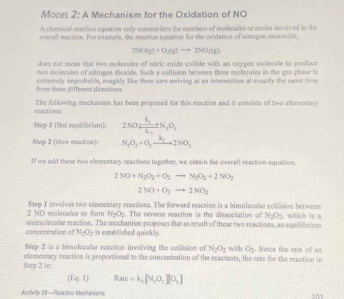 Solved 9. In the proposed reaction mechanism, if the forward | Chegg.com
