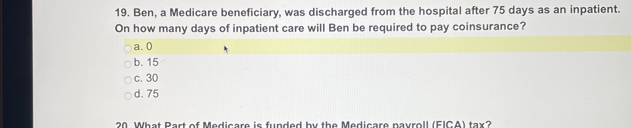 Solved Ben, a Medicare beneficiary, was discharged from the | Chegg.com