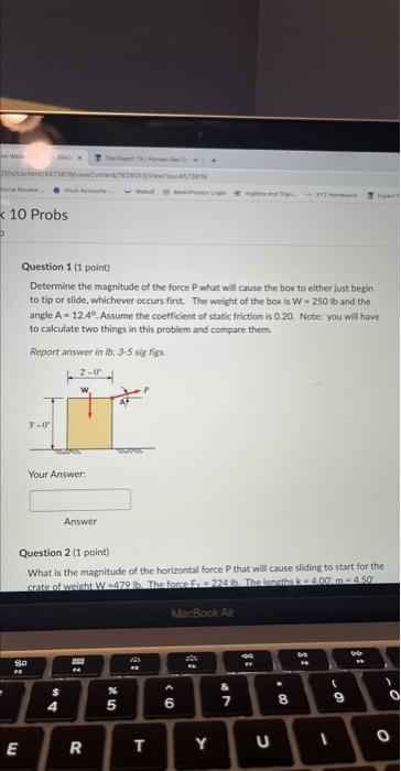 Solved Question 1 ( 1 point) Determine the magnitude of the | Chegg.com