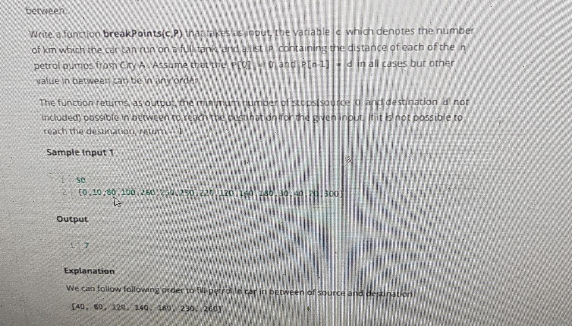 Solved between Write a function breakPoints(cp) that takes | Chegg.com