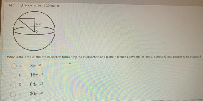 Solved The diagram shows a circle with a radius of 8 divided | Chegg.com
