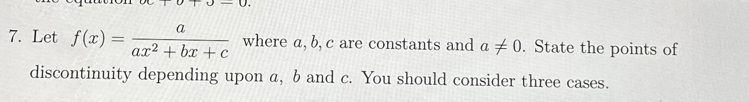 Solved Let f(x)=aax2+bx+c ﻿where a,b,c ﻿are constants and | Chegg.com