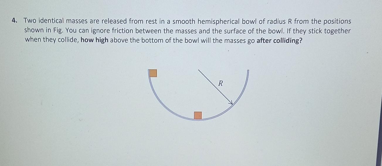 Solved Two identical masses are released from rest in a | Chegg.com