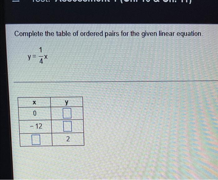 Solved Complete the table of ordered pairs for the given | Chegg.com