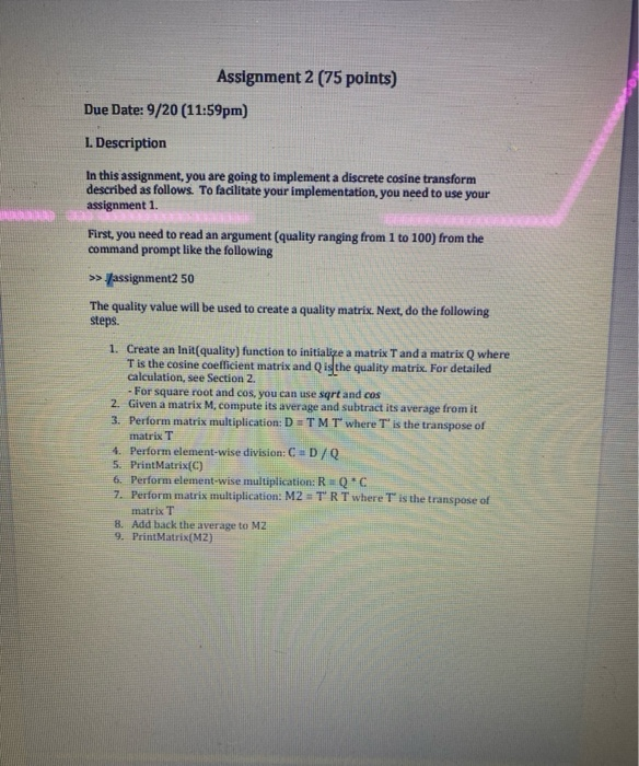 This is my Assignment 2 but it needs some tweaking. | Chegg.com