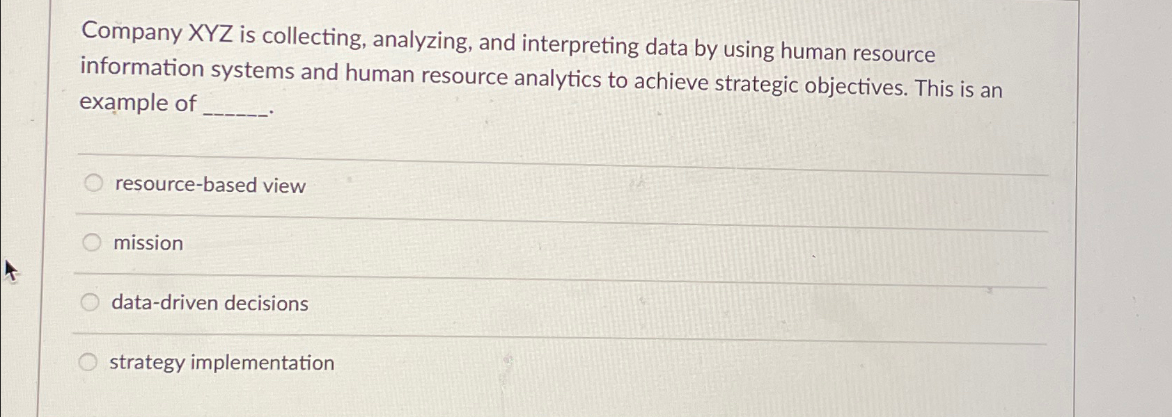 Solved Company XYZ is collecting, analyzing, and | Chegg.com