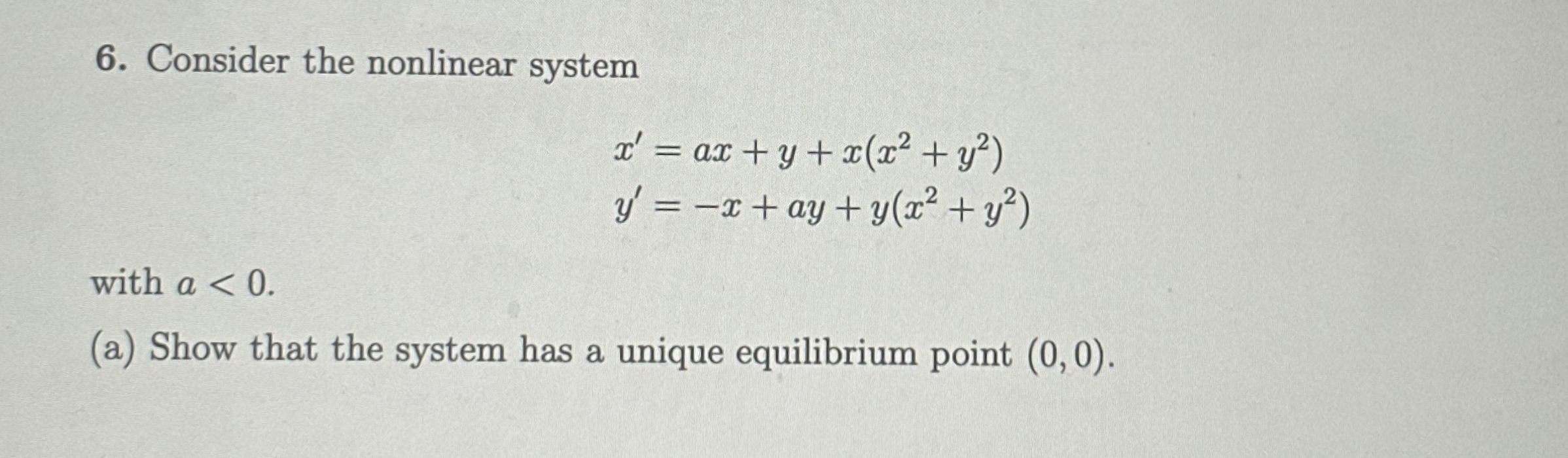 Consider The Nonlinear