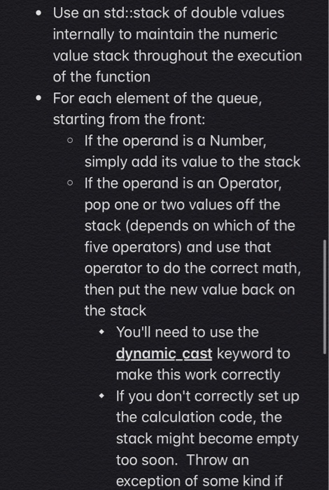 Solved Let's try to develop a C++ Reverse Polish Notation | Chegg.com