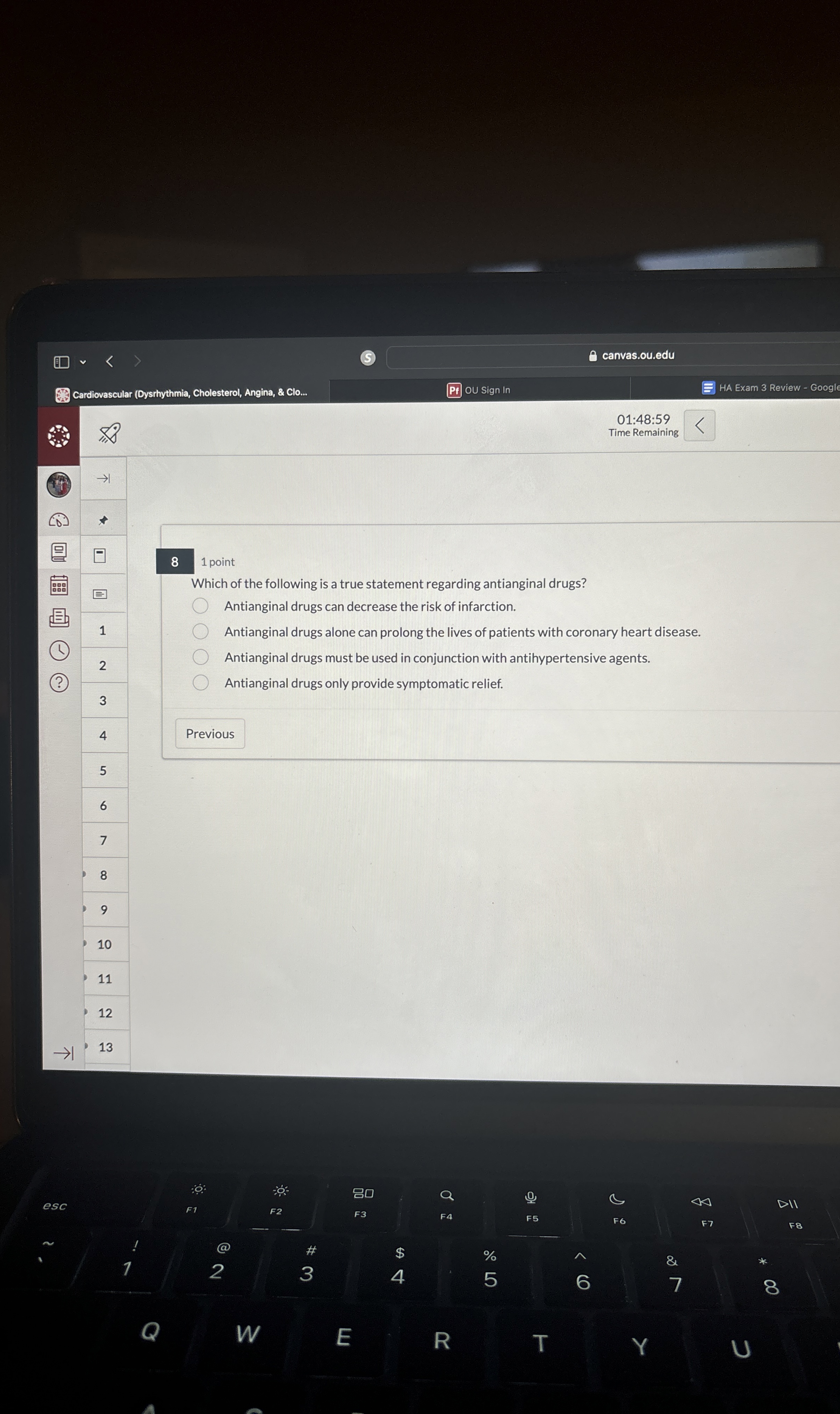 Solved (5)canvas.ou.eduCardiovascular (Dysrhythmia, | Chegg.com