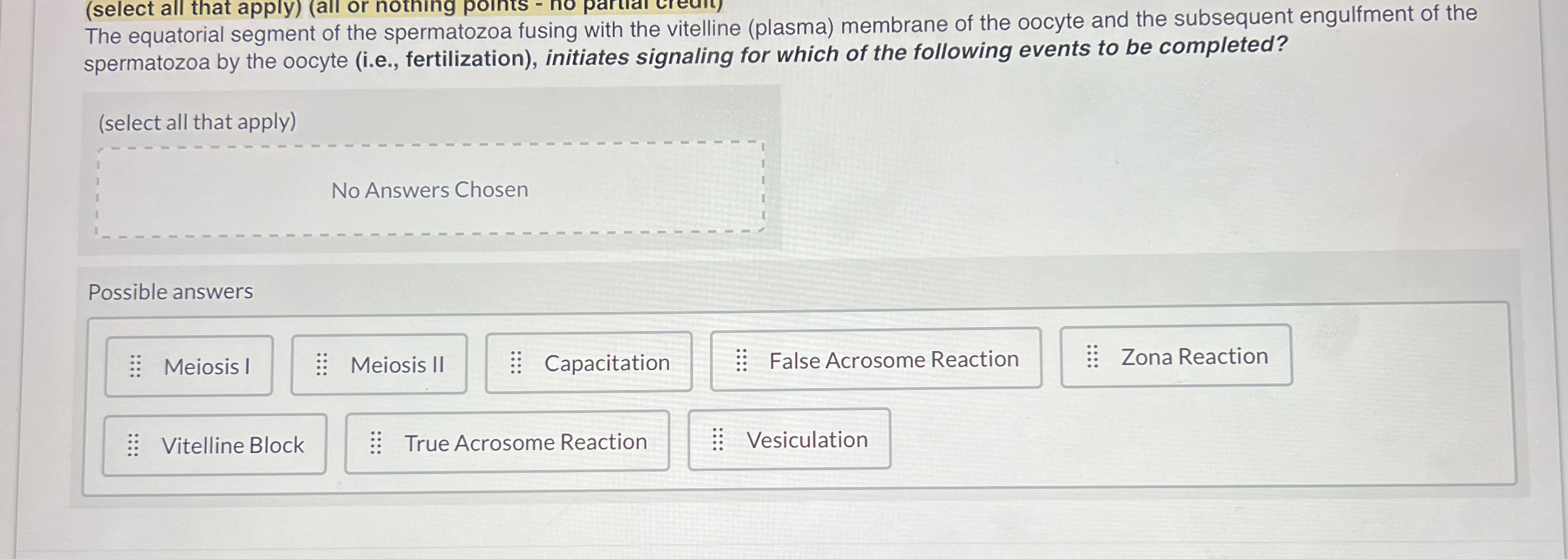 Solved (select all that apply)The equatorial segment of the | Chegg.com