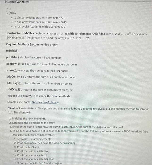 Solved - n - array - 1 dim array (students with last name | Chegg.com